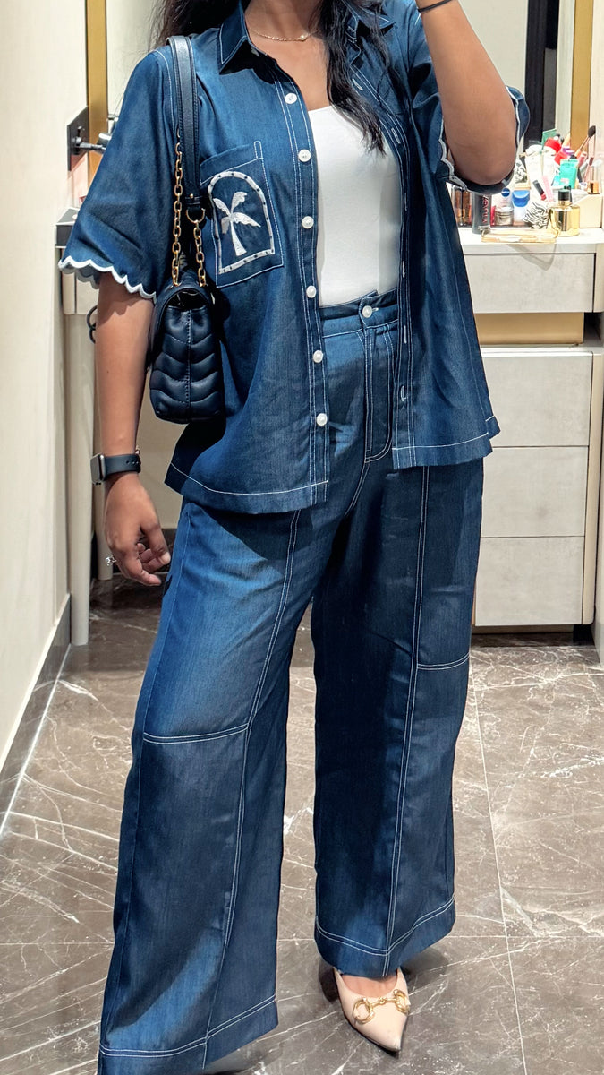 Ayushi Soni in Palm Denim Coord Set – Upbeat Label